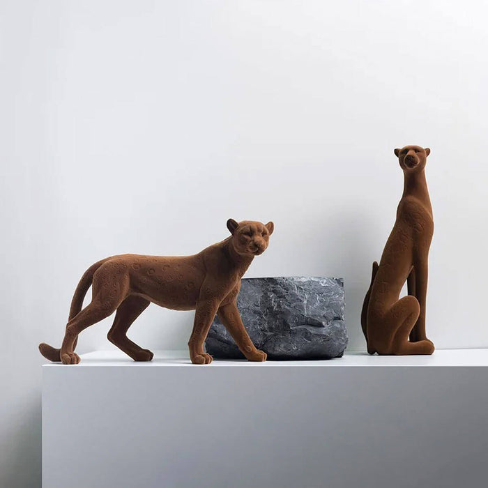 Exquisite Leopard Sculpture - Captivating Wildlife Decor